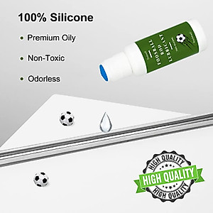 100% Pure Silicone Foosball Rod Lubricant for Sports Arcade Soccer Game Accessories, Foosball Rod Lubricant with Dauber Top Applicator, Easy-to-use Silicone Oil for Soccer Table Pole Accessories
