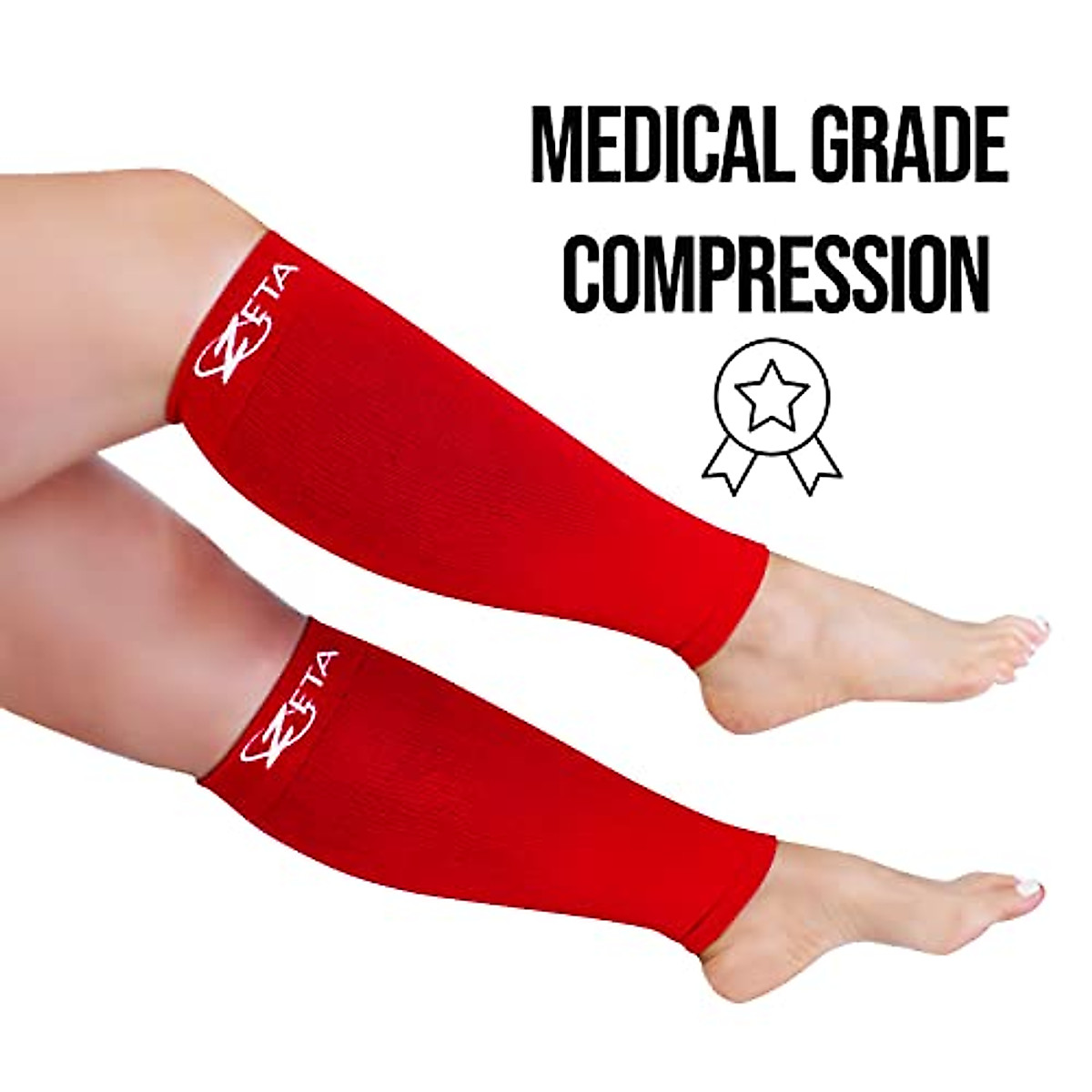 Zeta Wear Plus Size Leg Sleeve Support Socks - The Wide Calf Compression Sleeve Women Love for Its Amazing Fit, Cotton-Rich Comfort, Graduated Compression & Soothing Relief, 1 Pair, Size 2XL, Black