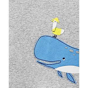 Carter's 4-Piece Toddler and Baby Boy's Snug fit Cotton Pajamas (Whale, 4T)