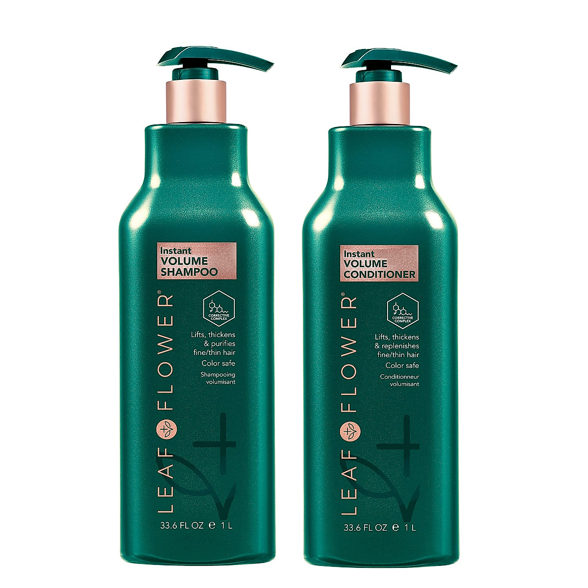 Leaf & Flower Instant Volume Shampoo & Conditioner 33.8 oz Duo