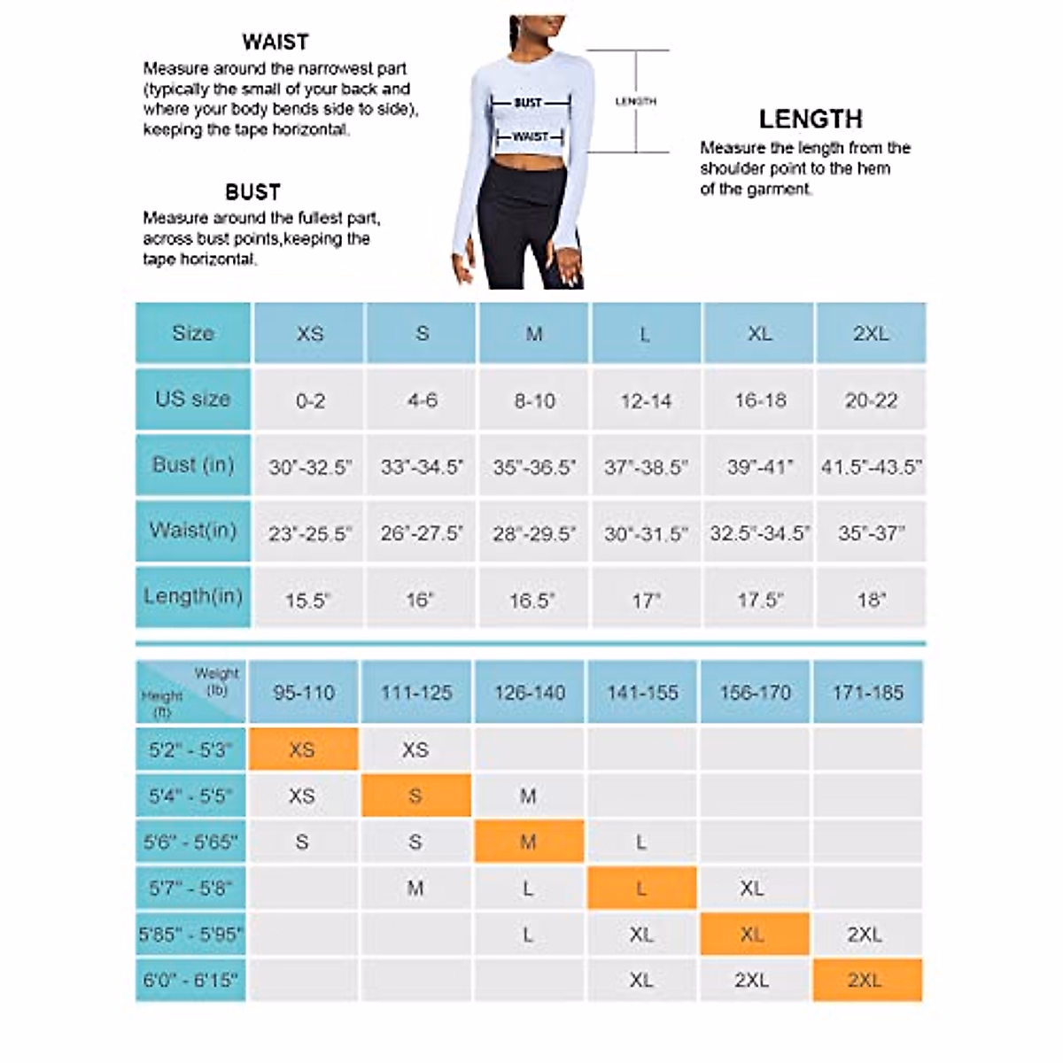 BALEAF Women's Workout Top Long Sleeve Crop Top Athletic Cropped Pullover for Running Gym Yoga Blue M