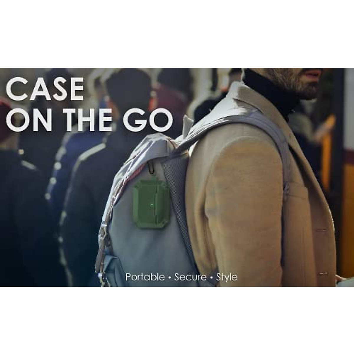 Blaspins AirPods Pro Case, Military Design TPU Hard Shell, Full-Body Rugged Protective Cover Case Skin Shockproof, Secure Lock Clip with Keychain for AirPod Pro 2019 [Front LED Visible] TPU - Green