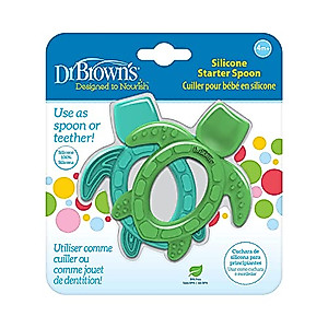 Dr. Brown’s™ Silicone Starter Spoon and Teether, 2-Pack with Suction Bowls, BPA Free, 2-Pack and Milestones™ Cheers360™ Training Sippy Cups, Blue Aqua, 10oz, 2-Pack