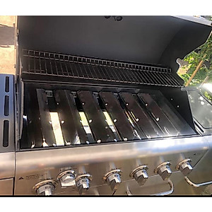 Htanch PN6221(4-Pack) 14.9375 inch Porcelain Steel Heat Plate Replacement for Kenmore 146.16132110, 146.16133110 BBQ Pro 146.16142210, 146.16197210, 146.16198210, 146.16222010, 146.23673310