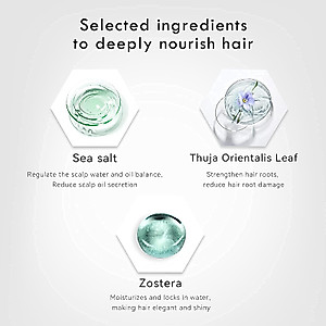 Kimtrue Scalp Treatment Deep Cleansing Gel and Sea Salt Shampoo and Seaweed Extract Hair Conditioner