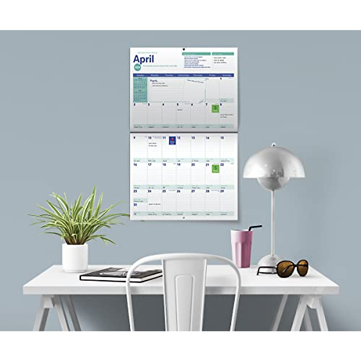 2023 Amy Knapp's Big Grid Family Organizer Wall Calendar: 17-Month Giant Fridge Planning Calendar for Mom with Stickers (Thru December 2023) (Amy Knapp's Plan Your Life Calendars)