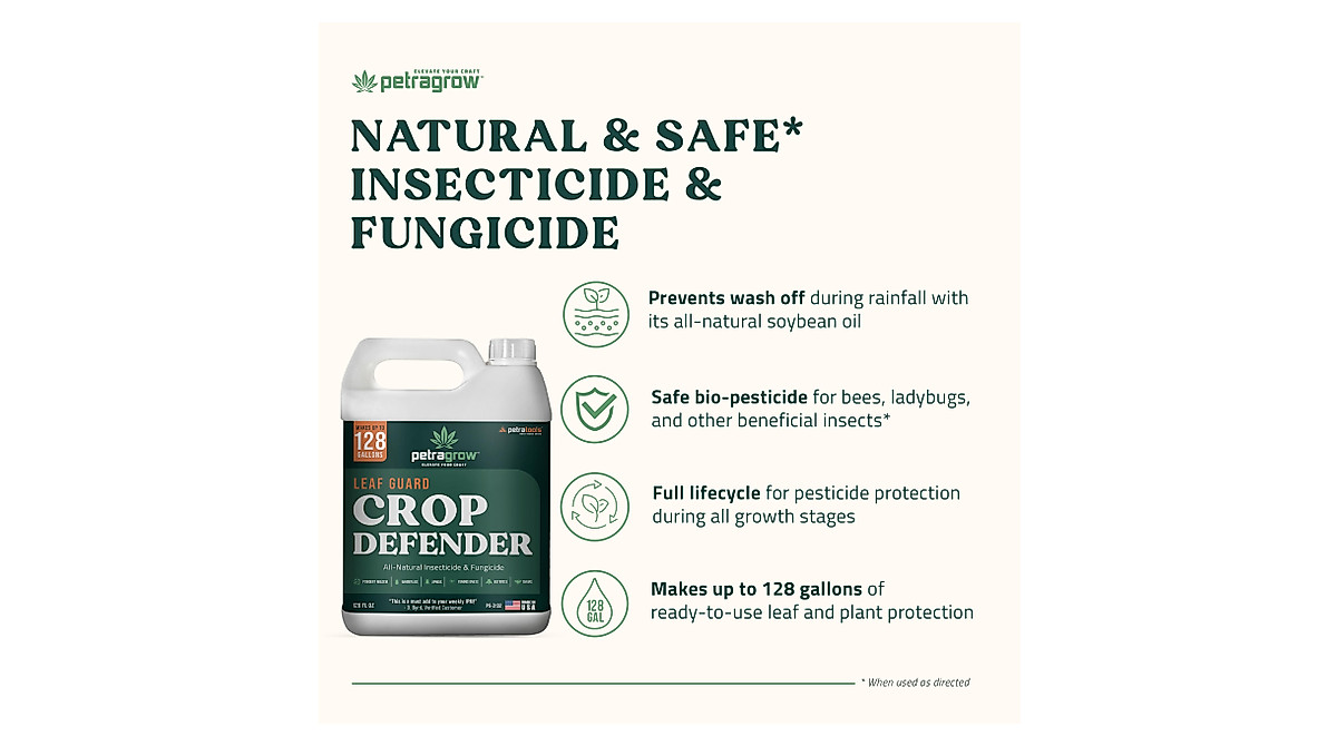 PetraGrow Crop Defender Leaf Guard Protects Plants From Pests & Fungi