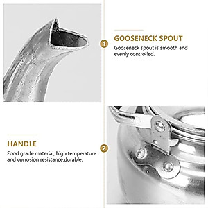 Stovetop Tea Kettle Tea Pot Stainless Steel Tea Kettle Hot Water Teapots with Infuser Coffee Tea Kettle Water Boiler 1.2l for Home Restaurant