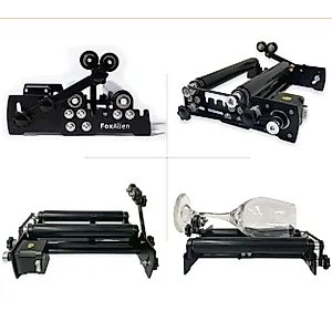 FoxAlien R42 Y-axis Rotary Roller Engraving Module for Cylindrical Objects Curved Surface Compatible with FoxAlien Masuter Pro, Masuter 4040 CNC Engraver Machines