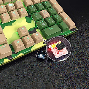 Merdia Mechanical Gaming Keyboard Wired Backlit OUTEM Black Switch Keyboard Full Size 104 Keys US Layout-Camouflage