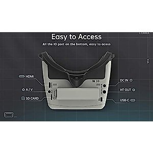 SKYZONE Cobra X V2 FPV Goggles 5.8G 4.1in FPV Receiver 48CH 1280x720 LCD with DVR（black）