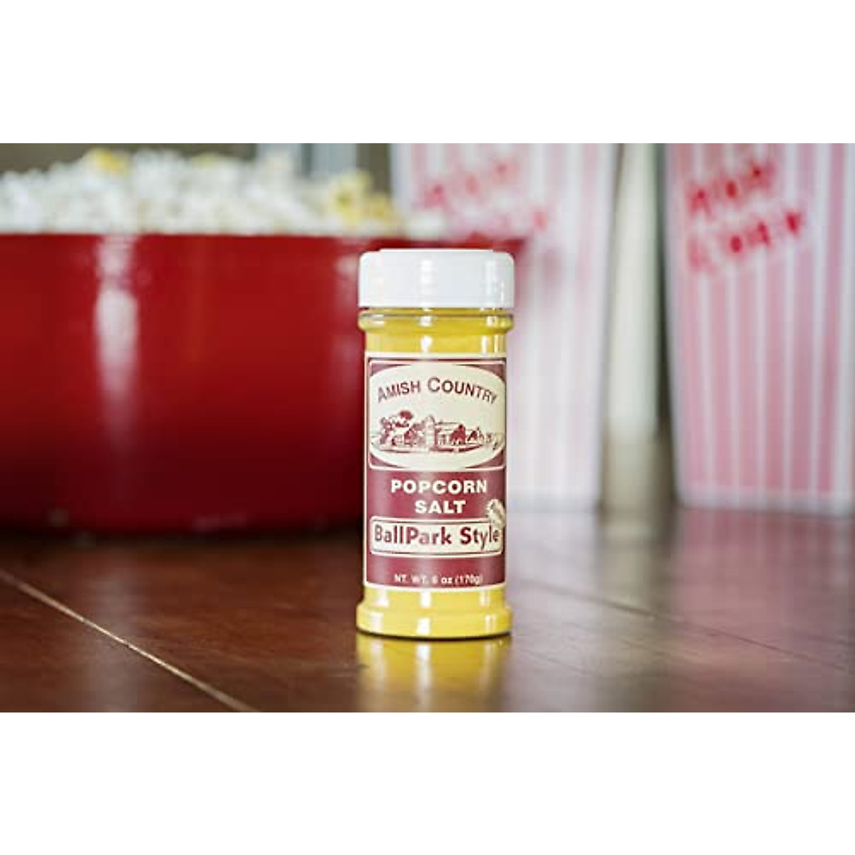 Amish Country Popcorn | Ballpark ButterSalt Popcorn Salt - 6 oz Bottle | Old Fashioned, Non-GMO and Gluten Free (6 oz Bottle)