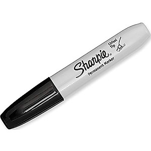 Sharpie 38201 Chisel Tip Permanent Markers, Black; 2-Packs of 12 Markers each for a Total of 24 Markers