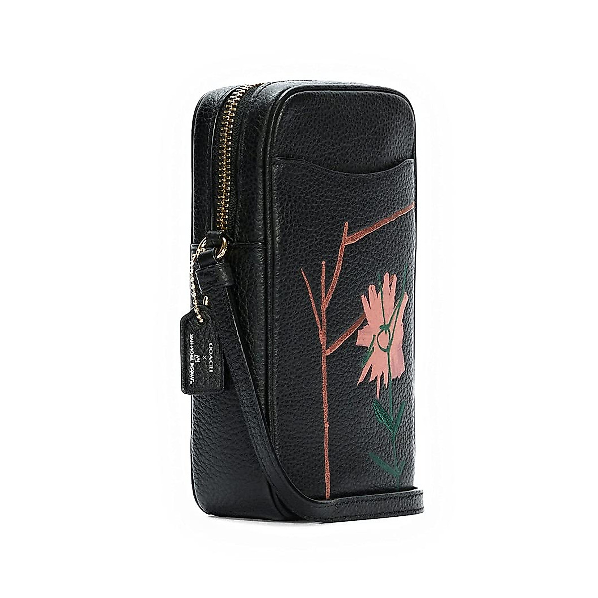 Coach Womens X Jean Michel Basquiat North/South Zip Crossbody Black Multi
