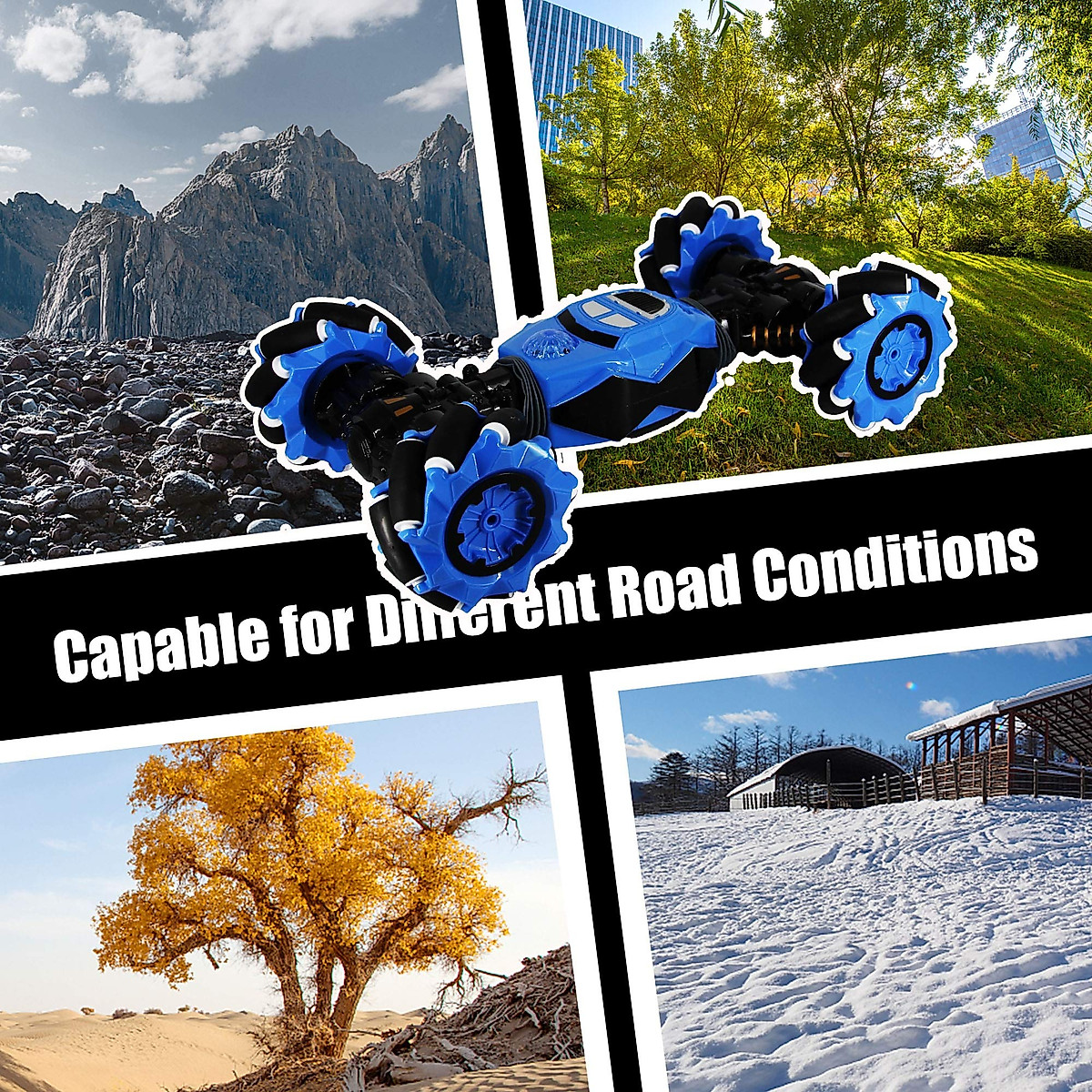 Lulu Home Remote Control Stunt Car, Hand Gesture Sensing RC Crawler, Stunt Twisting Climbing Vehicle Boy Toy Car with Four-Wheel Drive, Birthday for Kids