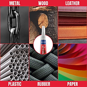 4Gx 5 Value Pack Super Glue Gel All Purpose with Anti Clog Cap. Super Fast & Strong Adhesive Superglue, Cyanoacrylate Glue for DIY Crafts and Many More