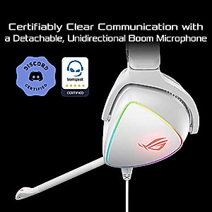 ASUS RGB Gaming Headset ROG Delta | Hi-Res ESS Quad-DAC, Circular RBG Lighting Effect | USB-C Connector for PCs, Consoles, and Mobile Gaming | Gaming Headphones with Detachable Mic