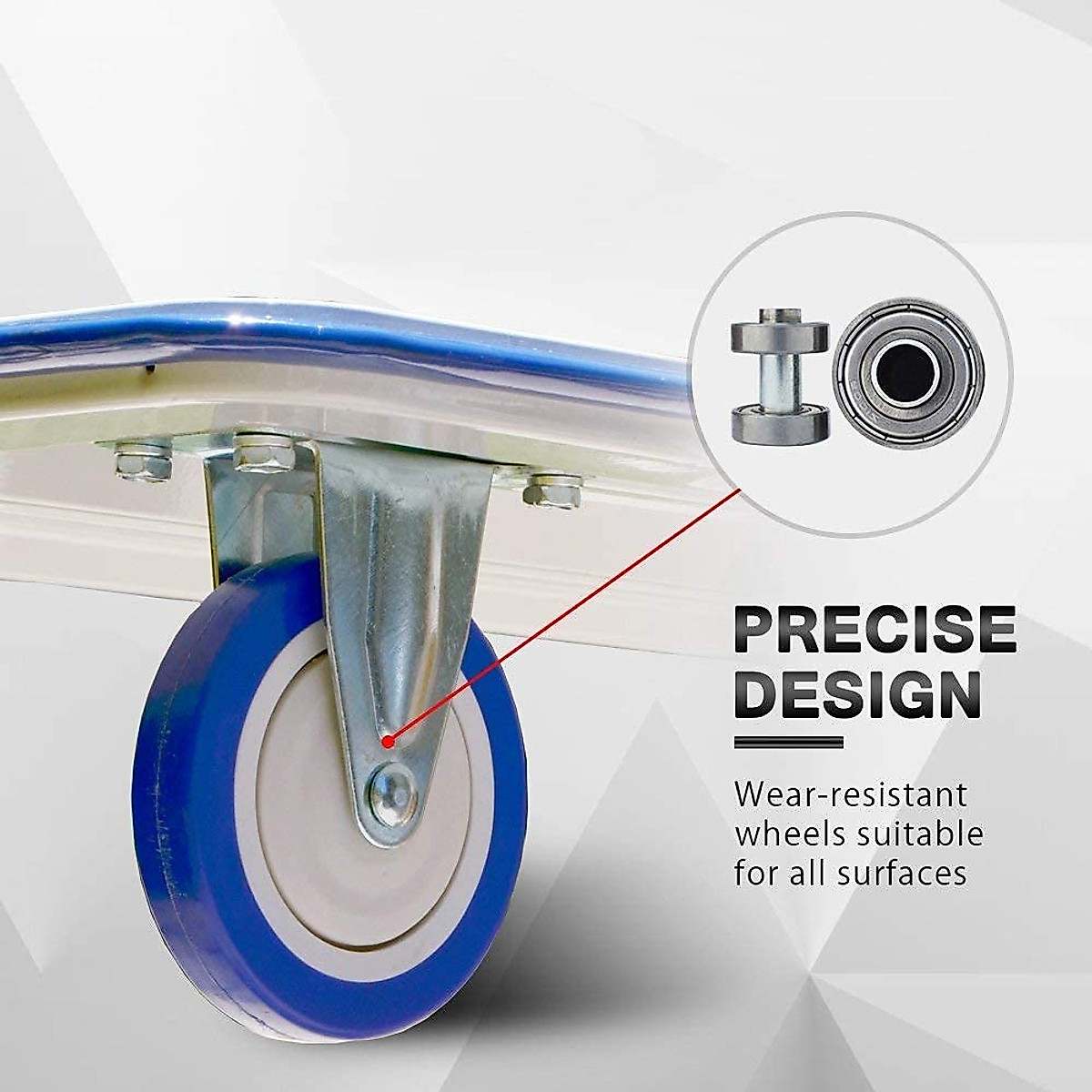 Wellmax Platform Cart Dolly 330lb Yellow and 660lb Blue Color