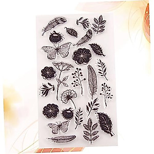 SEWACC Transparent Stamps Scrapbooking Stamps Clear Stamps Silicone Stamps Seal Account Lip Gloss
