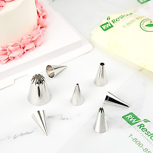 Restaurantware Pastry Tek Piping Tip 1 Round Round Tip For Icing - #4 Corrosion-Resistant Stainless Steel Icing Tip Dishwasher-Safe Decorate Cupcakes Cakes or Cookies