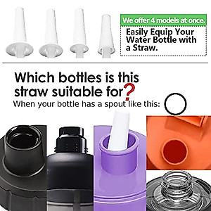 Delove Universal Long Straws for Gallon Water Bottles - Equip Your Bottle with a Straw - Cut Size To Fit Any Bottles- Replacement Straws for Water Jug - Half Gallon/32oz/64oz/128oz - Set of 4