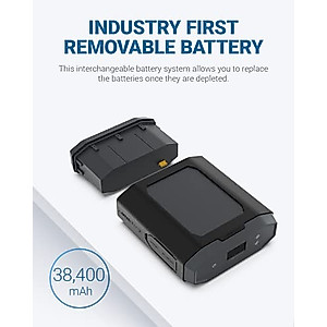 Omni Ultimate 38,400mah AC/DC/USB-C Powerbank | FAA Approved Max Capacity Battery for Laptops:MacBook/iPad/Dell/Surface | Cameras:Canon/Nikon/DSLR/DJI Drones | Smart Devices:iPhone/Samsung/Resmed CPAP