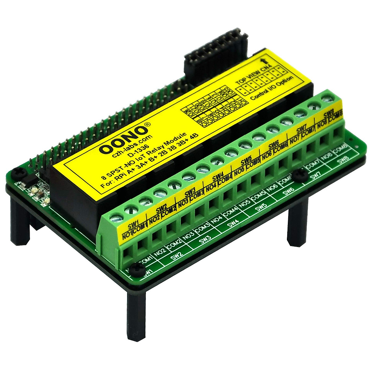 8 SPST-NO RPi IoT Power Relay Module for Raspberry Pi A+ 3A+ B+ 2B 3B 3B+ 4B