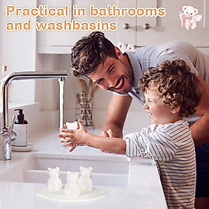 50 Pack Bear Soap Favors White Baby Shower Soap Favors with Thank You Cards and Packaging Bags for Boys Girls Kids Baby Shower Decoration Guest Gift Supplies