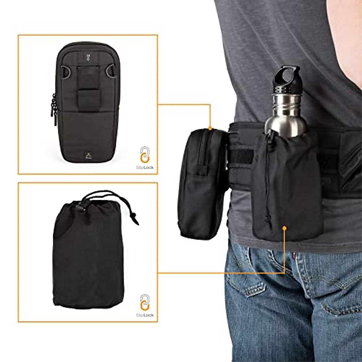 Lowepro ProTactic 450 AW II Black Pro Modular Backpack with All Weather Cover, Camera Bag for Professional Use, for Laptop Up to 15", Backpack for Professional Cameras and Drones, LP37177-GRL, Black