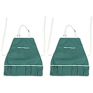 Yardwe Kids Gardening Apron 2PCS Kids Gardening Canvas Apron fruit picking apron toddler working apron with Pockets Gardening