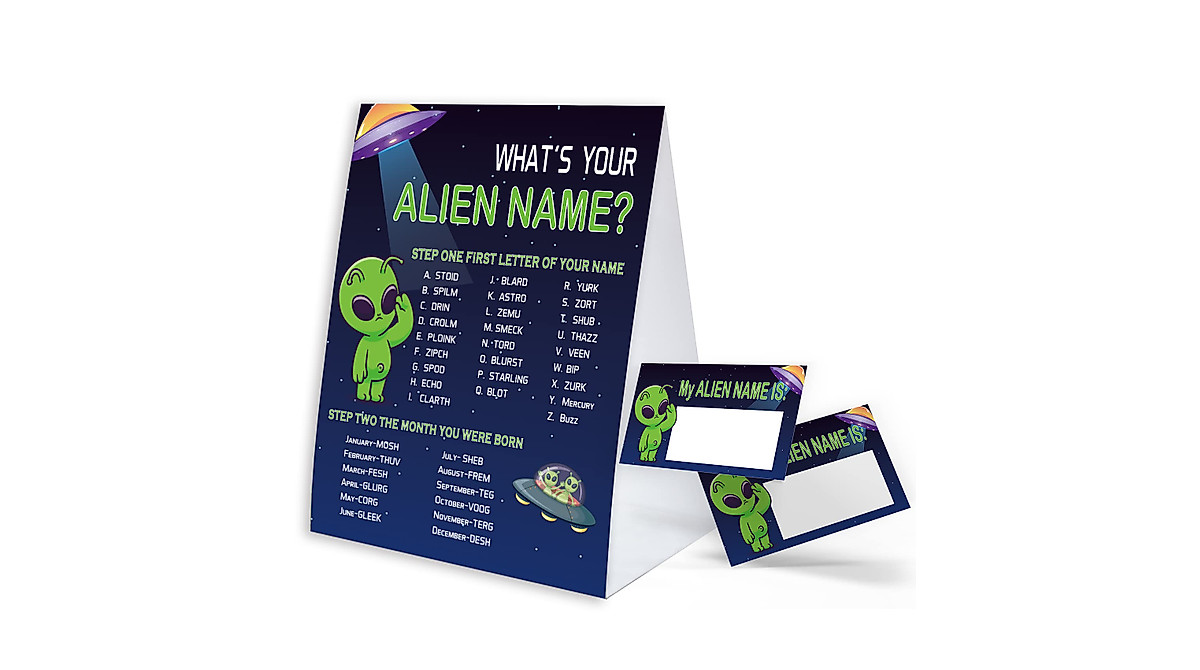 What's Your Alien Name Game - Fun Baby Shower Activity
