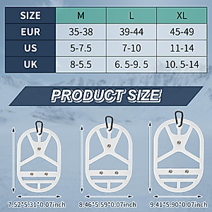 Footwear Clip for Backpack, Doormoon Shoe Clips Shoe Holster for Carrying Shoes on Bag Sport Accessories (BlackGrey, Medium)