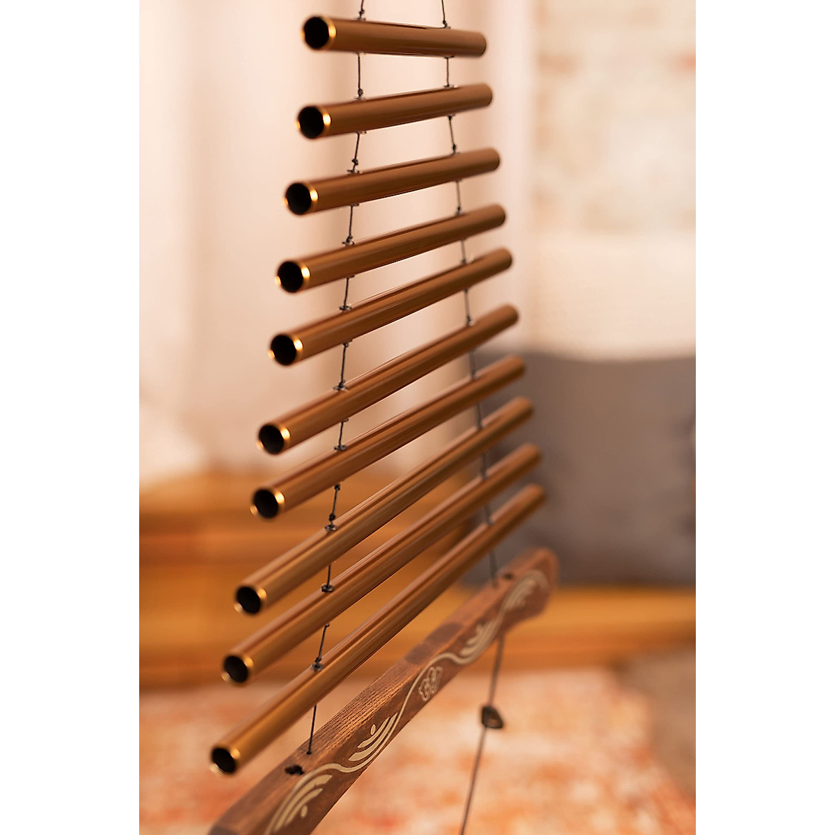 Meinl Sonic Energy Meditation Flow Chimes for Relaxing Sound Healing with Mallet and Bag, 2-Year Warranty (MFC10DMAB), Bronze