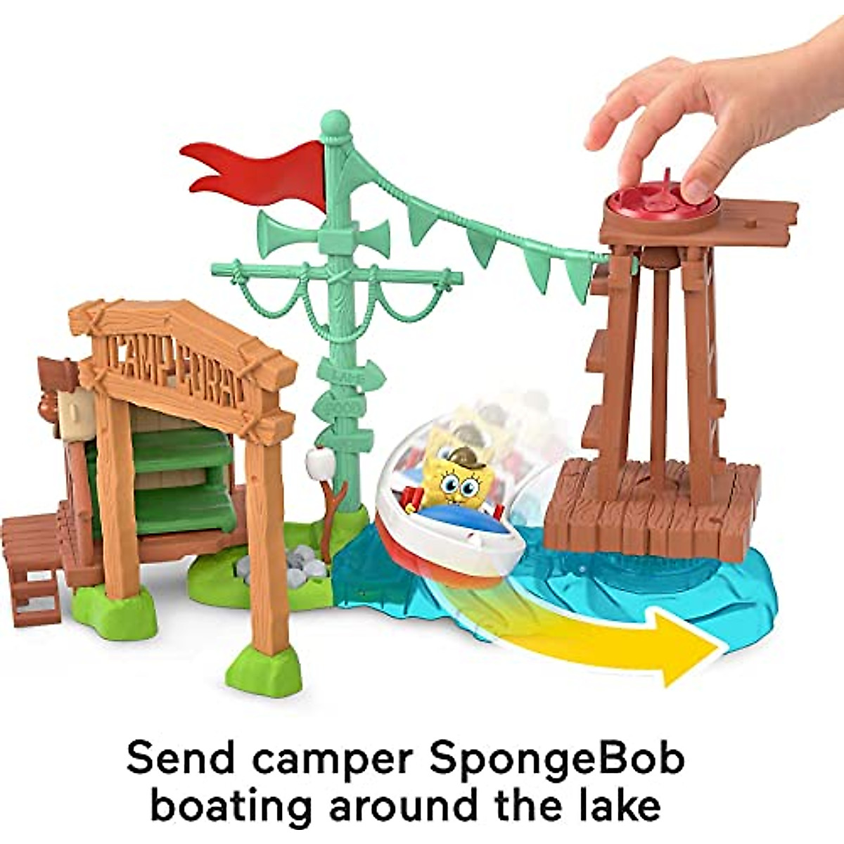 Imaginext Spongebob Playset, Camp Coral, Campground with Character Figure and Play Pieces for Preschool Pretend Play 3+ Years (Amazon Exclusive)