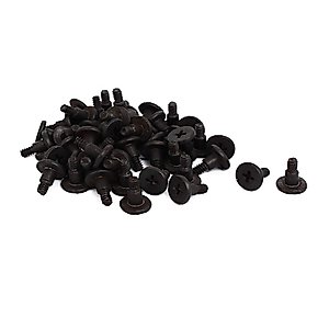 New Lon0167 Laptop Computer Featured Shockproof Phillips Flat reliable efficacy Head Bolts Hard Drive Screws Black 50pcs(id:f76 99 7f 346)