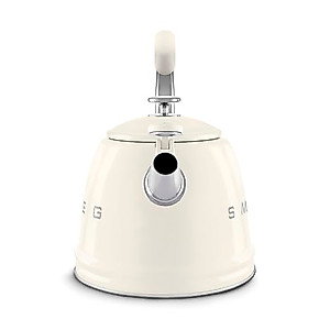 SMEG Retro Stovetop Whistling Kettle – 2.4Q (Cream)