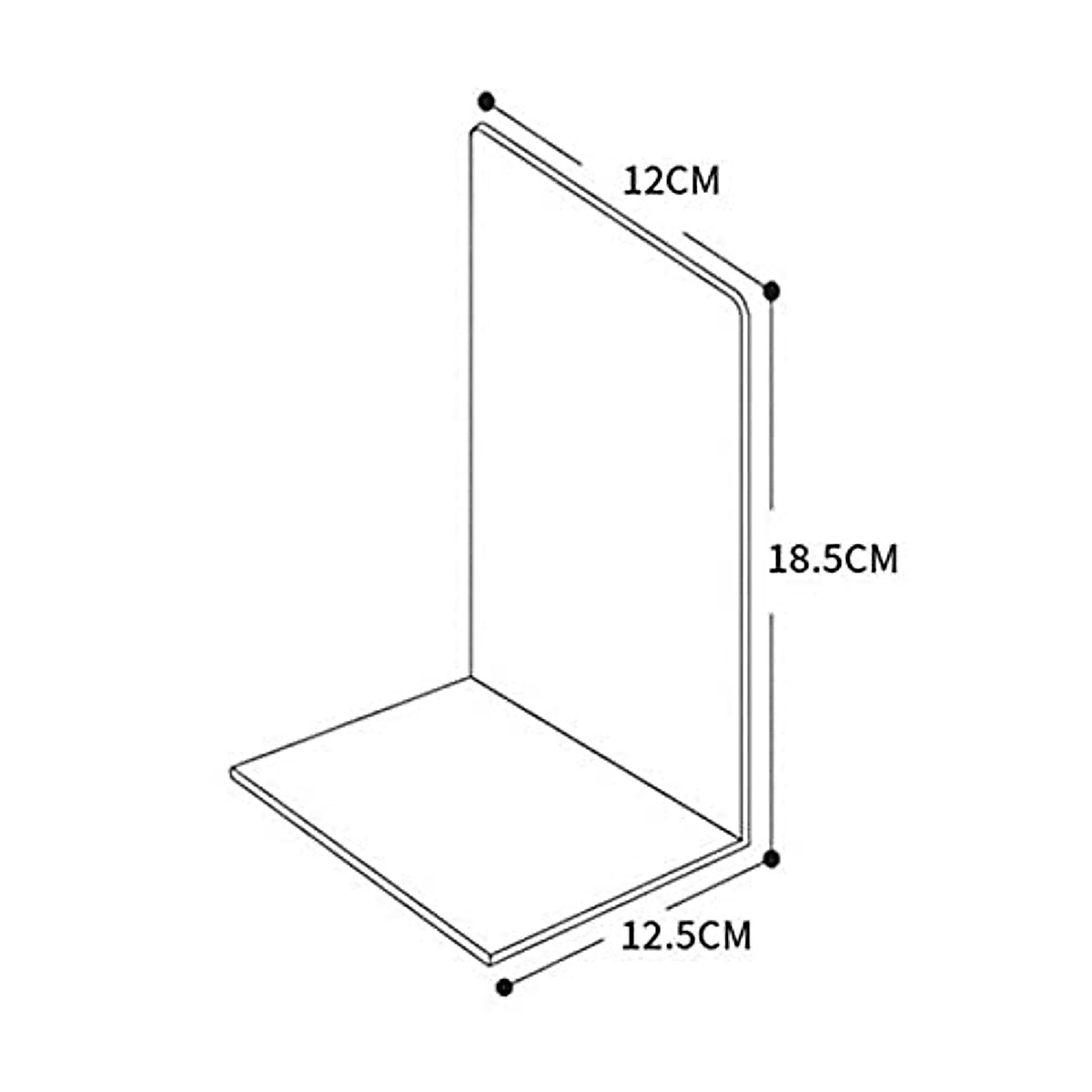 SZYAWsd File Sorters 1Pc Transparent Acrylic Bookend Stand Bookshelf Desktop Decorative Storage Rack