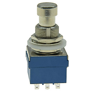 KAISH Pack of 5 Box Stomp 9-Pin 3PDT Electric Guitar Effect Pedal Switch Push Button Footswitches True Bypass Blue