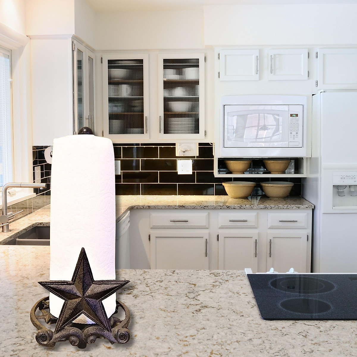 Metal Star Country Rustic Paper Towel Holder