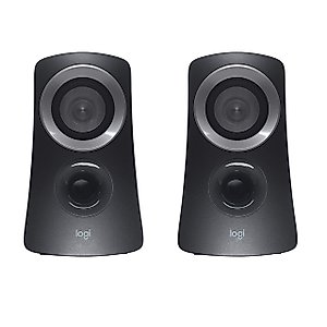Logitech Z313 2.1 Multimedia Speaker System with Subwoofer, Full Range Audio, 50 Watts Peak Power, Strong Bass, 3.5mm Inputs, PC/PS4/Xbox/TV/Smartphone/Tablet/Music Player - Black