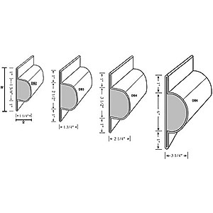 Taylor Made Large Dock Post Bumper, 5-1/2" W x 2-1/4" D x 3' L, Polyester Cover, Closed-Cell Foam Inner Cushion, Fold-Over or Top of Dock Mounting, White - 2020108600
