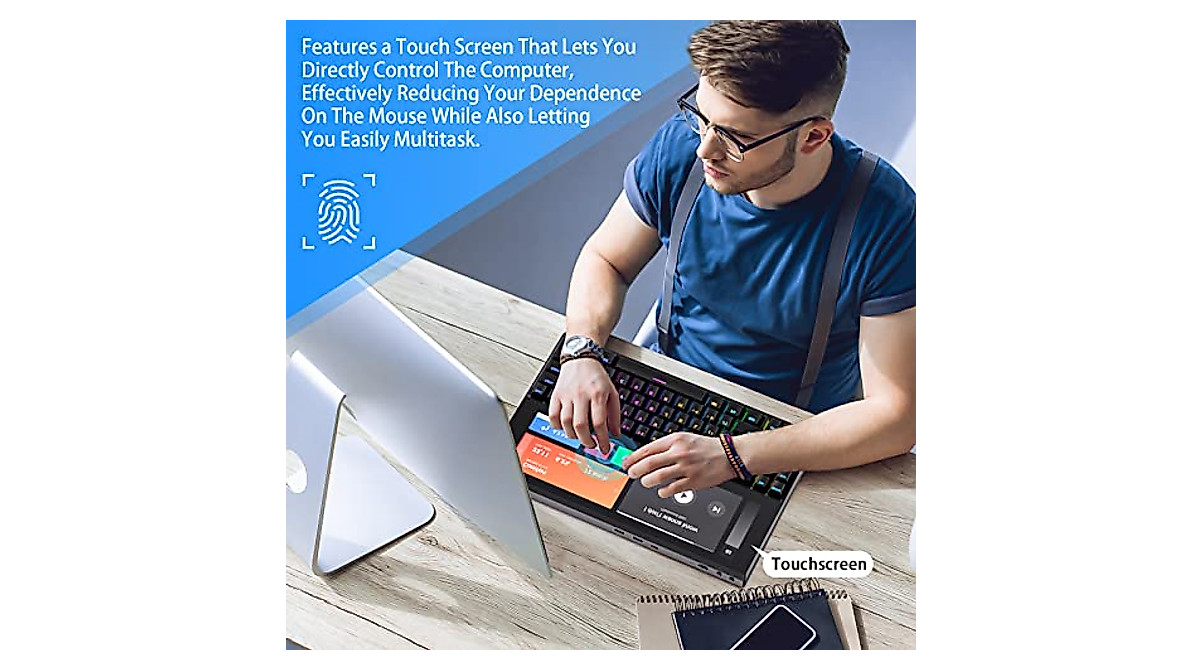 FICIHP K2: 12.6" Touchscreen Mechanical Gaming Keyboard