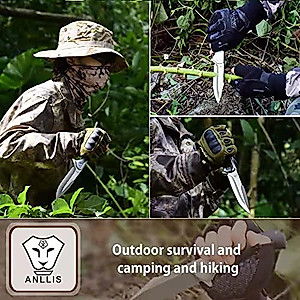 Amris D2 Steel Folding Knife, V20 Inner Lock Bearing Pocket Knife, Hunting Knife, Outdoor Military Tactical Knife, Camping Mountaineering Hunting Survival Knife, Hunting Knife, Bush Knife, Gift for Men