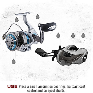 Quantum Hot Sauce Fishing Reel Oil, Ultra-Low Viscosity Full Synthetic Lubrication, Prevents Corrosion and Breakdown, Noise Reduction, Enhances Free Rotation for Smooth and Longer Casts (.4 oz)