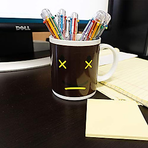 Huji Multicolor 0.5mm Ballpoint Pens for School Supplies Office Arts & Crafts Students Little Ones Party Favor Gift (Multicolor Retractable Pens – 18 PK 6 in 1)