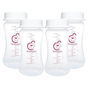 Nenesupply 9oz Wide Neck Breast Pump Bottles Use as Bottles for Pumping with Spectra S1 Spectra S2 9 Plus Breast Pumps. Pump Bottles for Spectra Pump. Breastmilk Storage and Collection Bottles