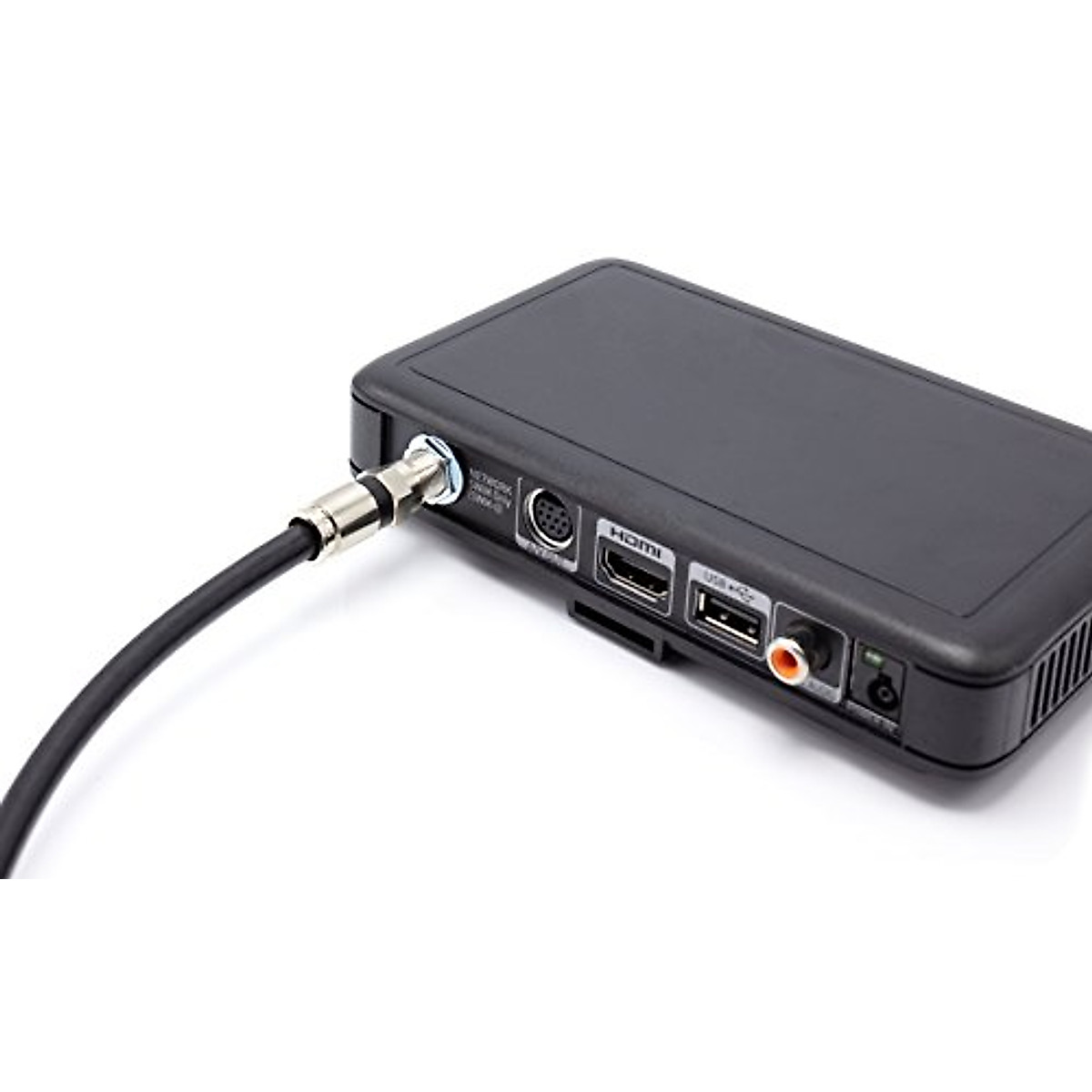 100' Feet, Black RG6 Coaxial Cable (Coax Cable) with Weather Proof Connectors, F81 / RF, Digital Coax - AV, Cable TV, Antenna, and Satellite, CL2 Rated, 100 Foot