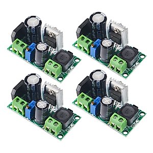 QCCAN 4PCS LM2596HV AC/DC to DC Step Down Buck Converter Module, Adjustable AC 5-30V DC 5-48V 24V 36V 48V to DC 2.5-35V 12V Step-Down 2A Power Supply Module