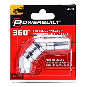 Powerbuilt 648759 Swivel Coupler with 360 Degree Rotation, Silver