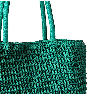 The Drop Women's Alora Crochet Small Tote, Jade, One Size